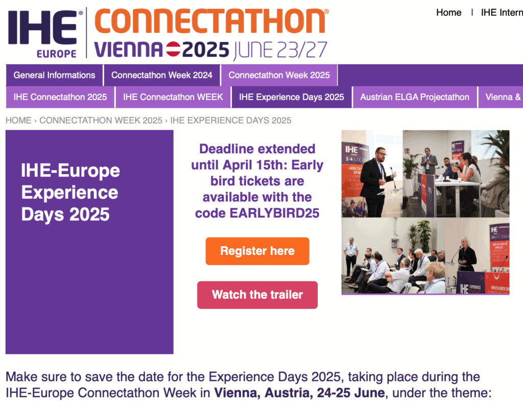 IHE Europe Experience Days - Early Bird - IHE Austria